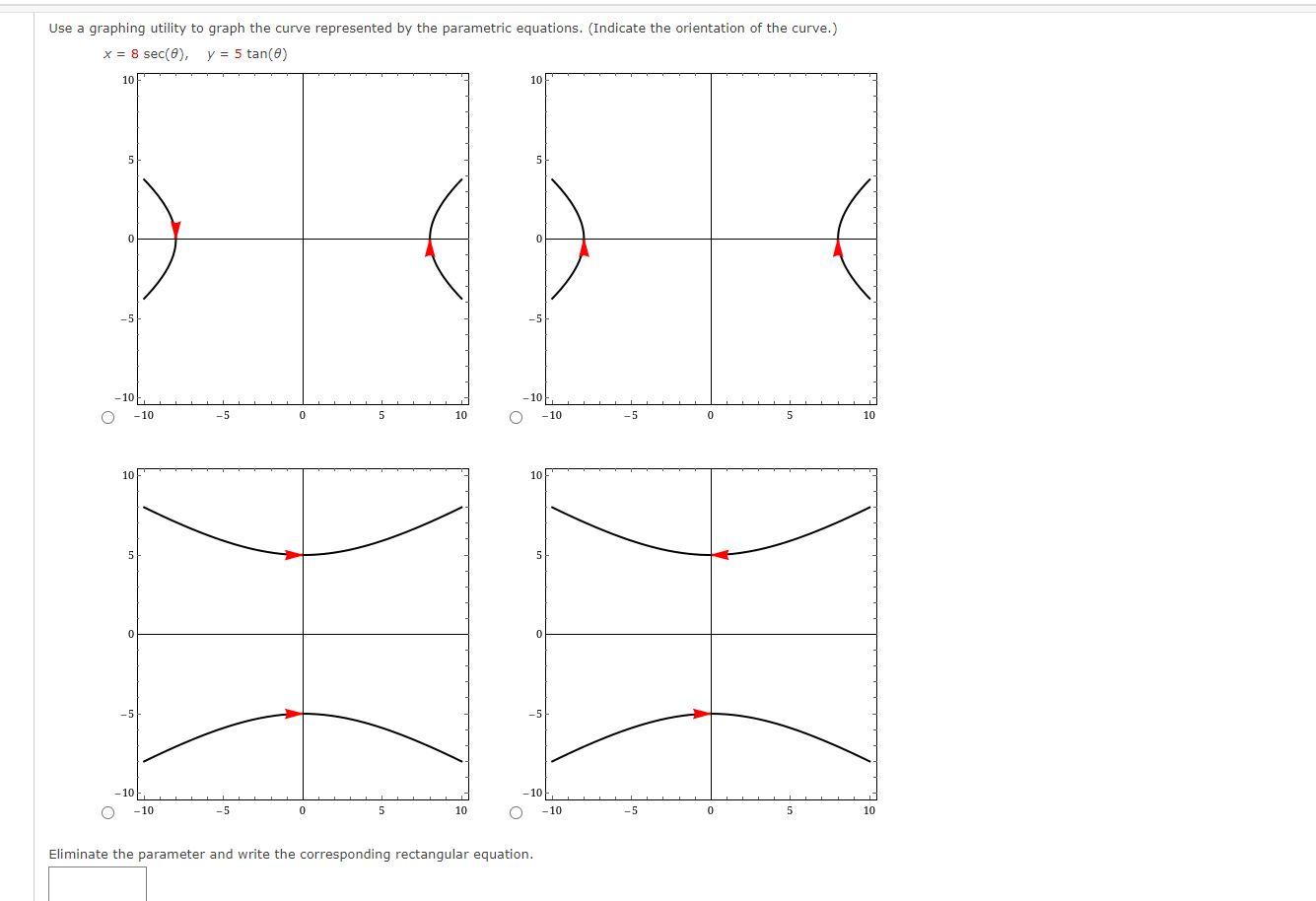Solved Use a graphing utility to graph the curve represented | Chegg.com
