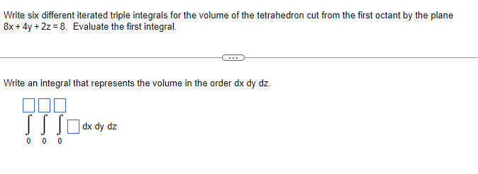 Solved Write six different iterated triple integrals for the | Chegg.com