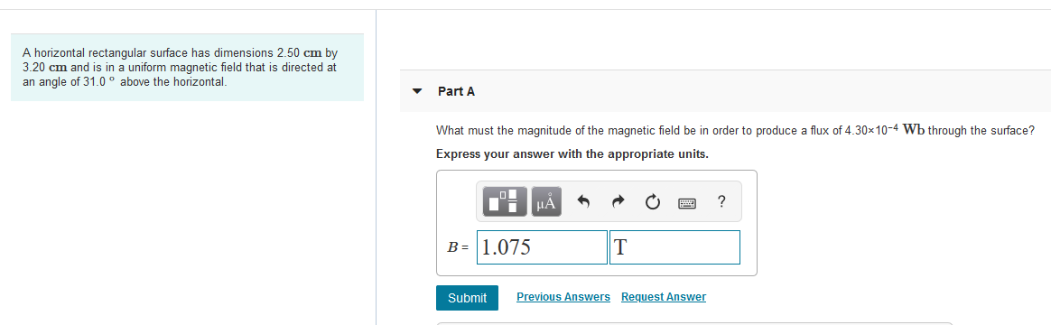 Solved A horizontal rectangular surface has dimensions 2.50 | Chegg.com