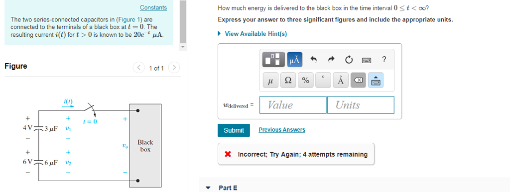Solved How much energy is delivered to the black box in the | Chegg.com