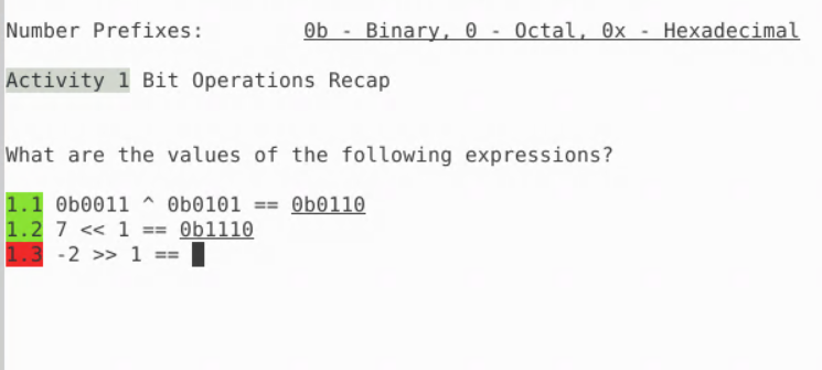 Solved Number Prefixes: Ob - Binary, 0 - Octal, Ox - | Chegg.com
