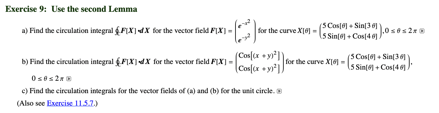 Solved Exercise 9: Use the second Lemmaa) ﻿Find the | Chegg.com