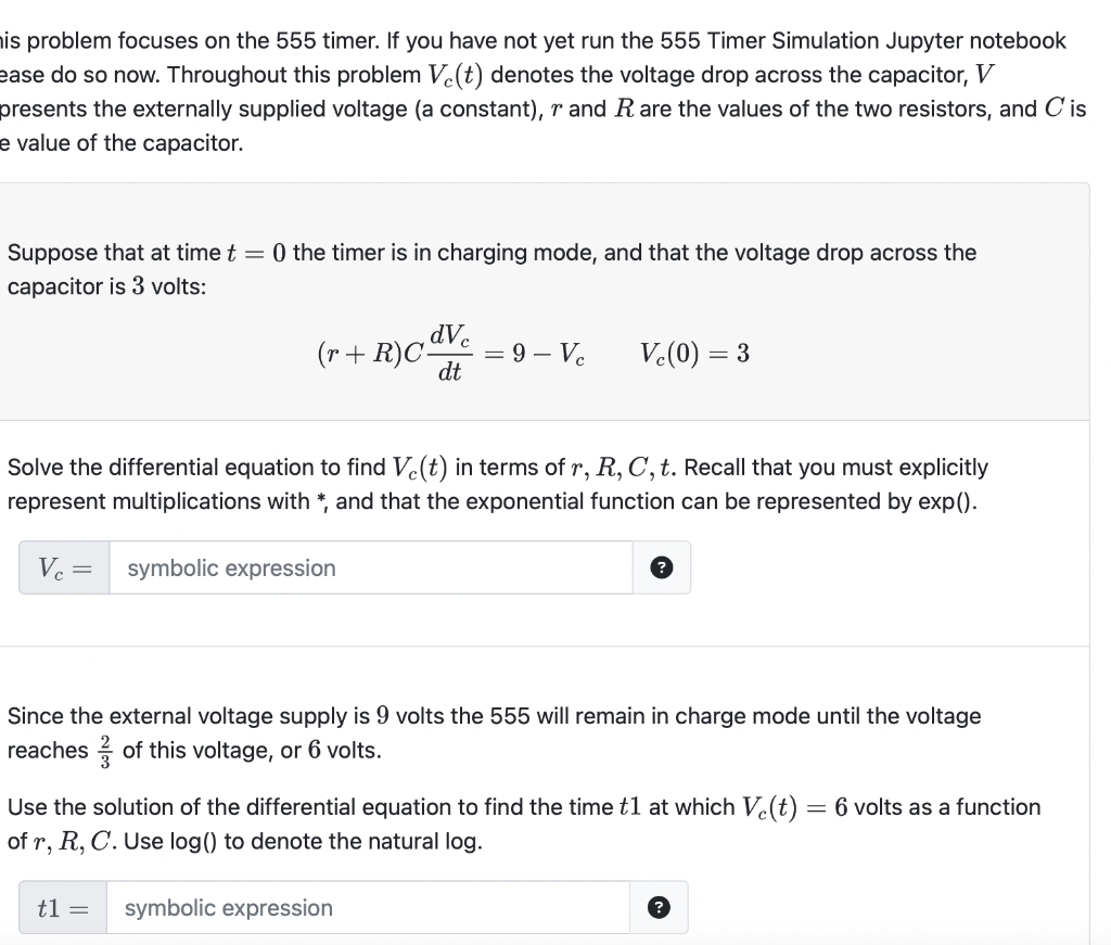 Solved is problem focuses on the 555 timer. If you have not | Chegg.com