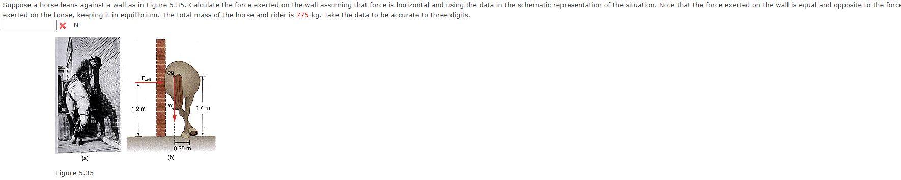 Solved exerted on the horse, keeping it in equilibrium. The | Chegg.com