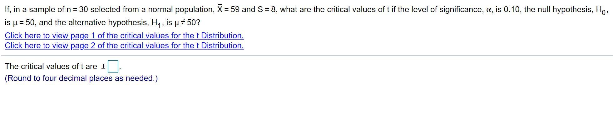Solved If, in a sample of n = 30 selected from a normal | Chegg.com