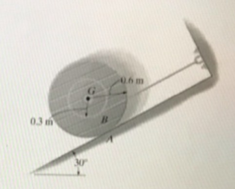 Solved The spool has a mass of 75 kg and a radius of | Chegg.com