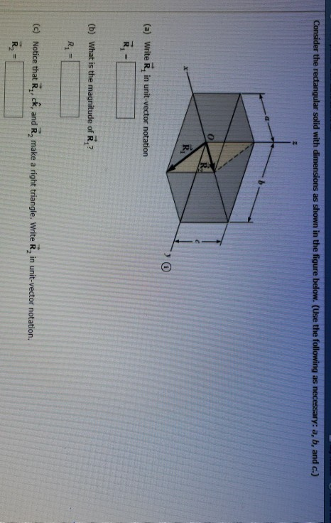 Solved Consider the rectangular solid with dimensions as | Chegg.com