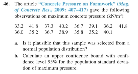 Solved Calculate an upper confidence bound with confi-dence | Chegg.com