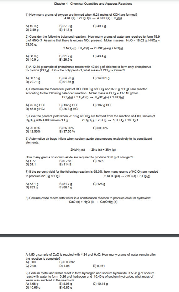 Solved Chapter-4 Molecular and lonic Equations Write | Chegg.com
