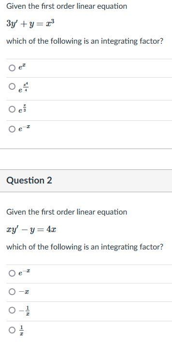 Solved Given the first order linear equation 3y' +y= 23 | Chegg.com