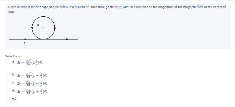 Solved A wire is bent in to the shape shown below. If a | Chegg.com