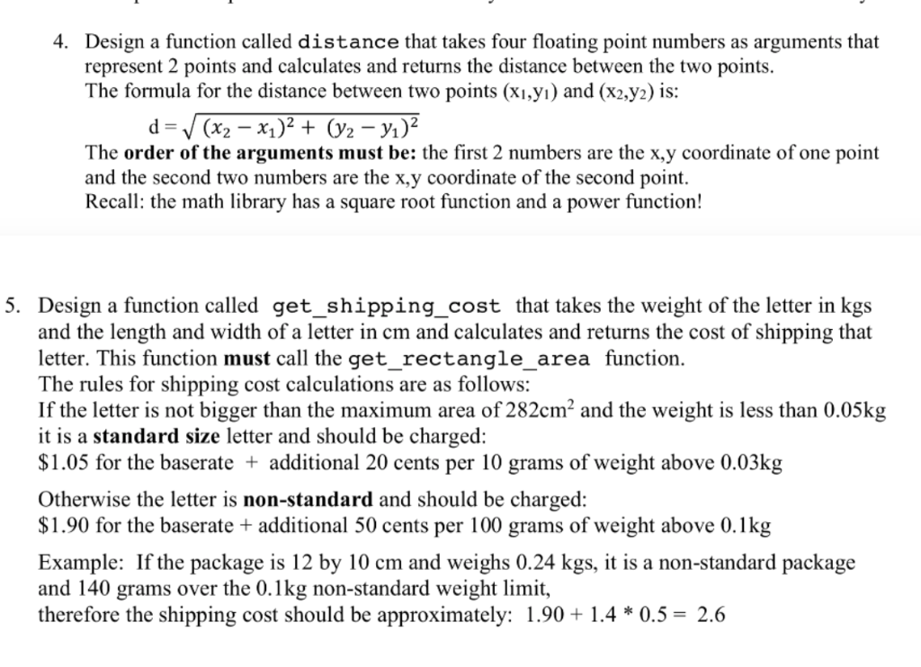 Solved Designing functions Reminder: When designing | Chegg.com