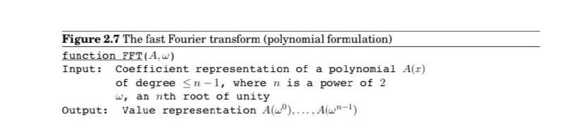 Solved Figure 2.7 The fast Fourier transform (polynomial | Chegg.com
