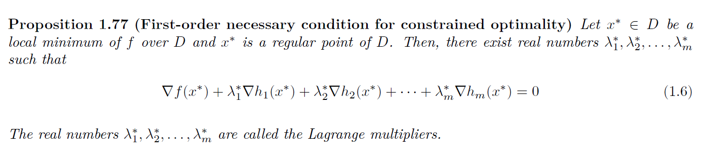 Proposition 1.77 (First-order necessary condition for | Chegg.com