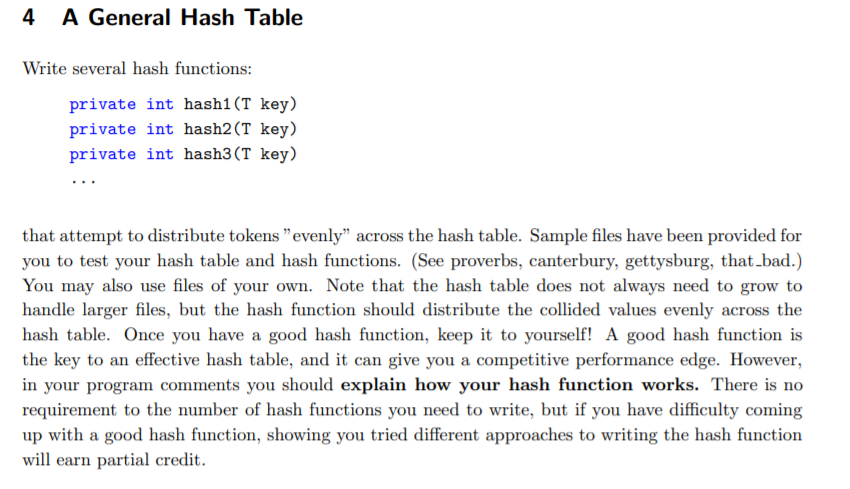 1 Build a Hash Table Create a hash table class public | Chegg.com