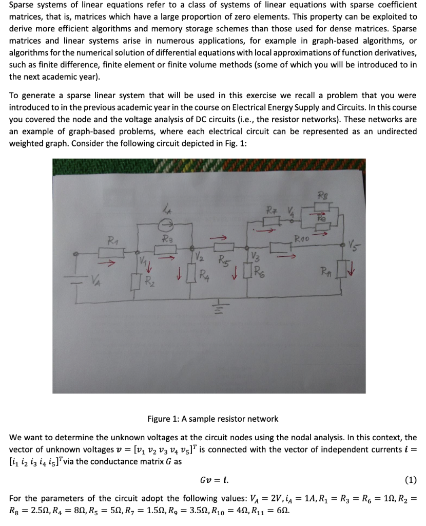 Solved Sparse systems of linear equations refer to a class | Chegg.com