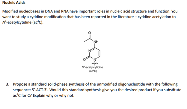 Solved Modified nucleobases in DNA and RNA have important | Chegg.com