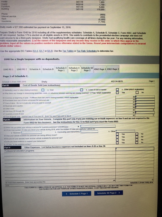 Shelly Beaman (social security number 412-34-5670) s | Chegg.com