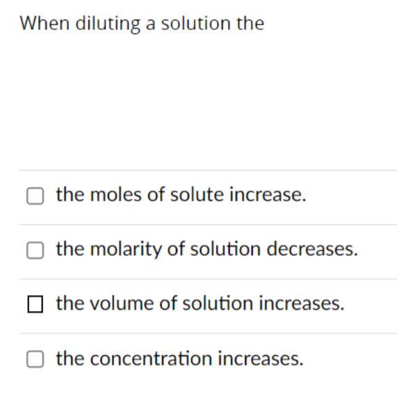 Solved Molarity is defined as the number of moles of solute | Chegg.com