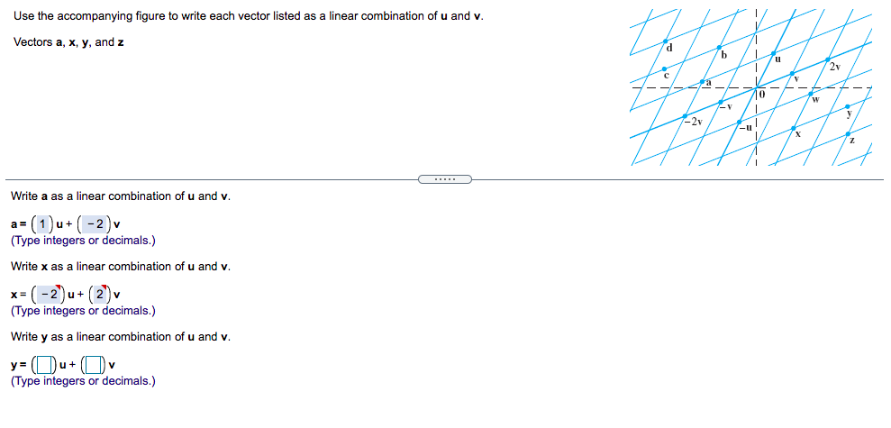 Solved Use the accompanying figure to write each vector | Chegg.com
