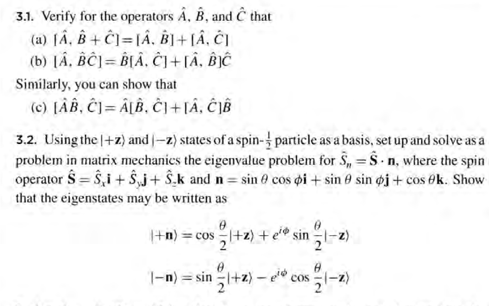 Solved 3.1. Verify for the operators A, B, and Ĉ that (a) | Chegg.com