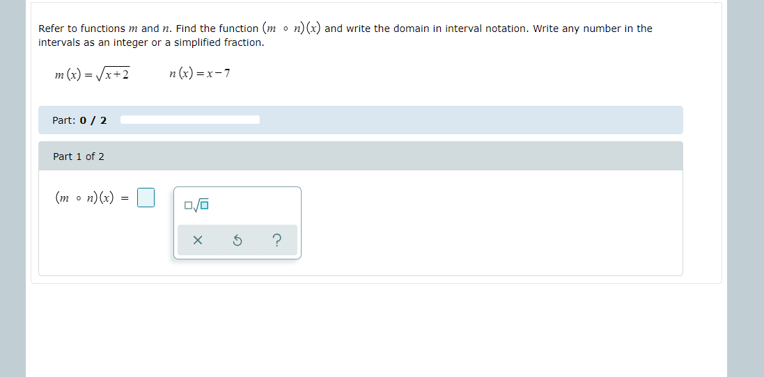 Solved Refer to functions m and n. Find the function | Chegg.com
