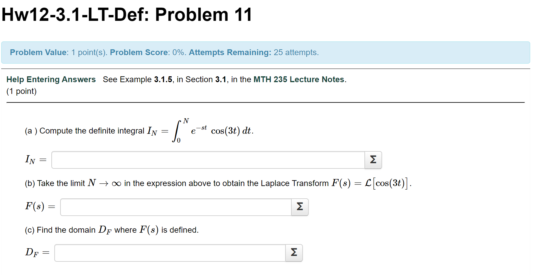 Solved Hw12-3.1-LT-Def: Problem 11 Problem Value: 1 | Chegg.com