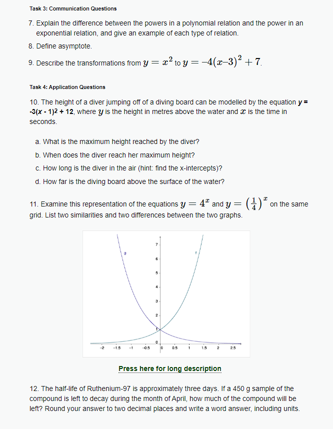 Solved Task 3: Communication Questions 7. Explain the | Chegg.com