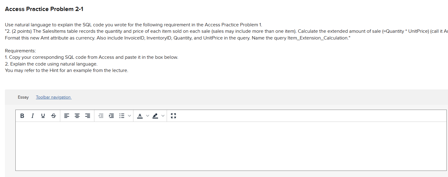 Use natural language to explain the SQL code you | Chegg.com