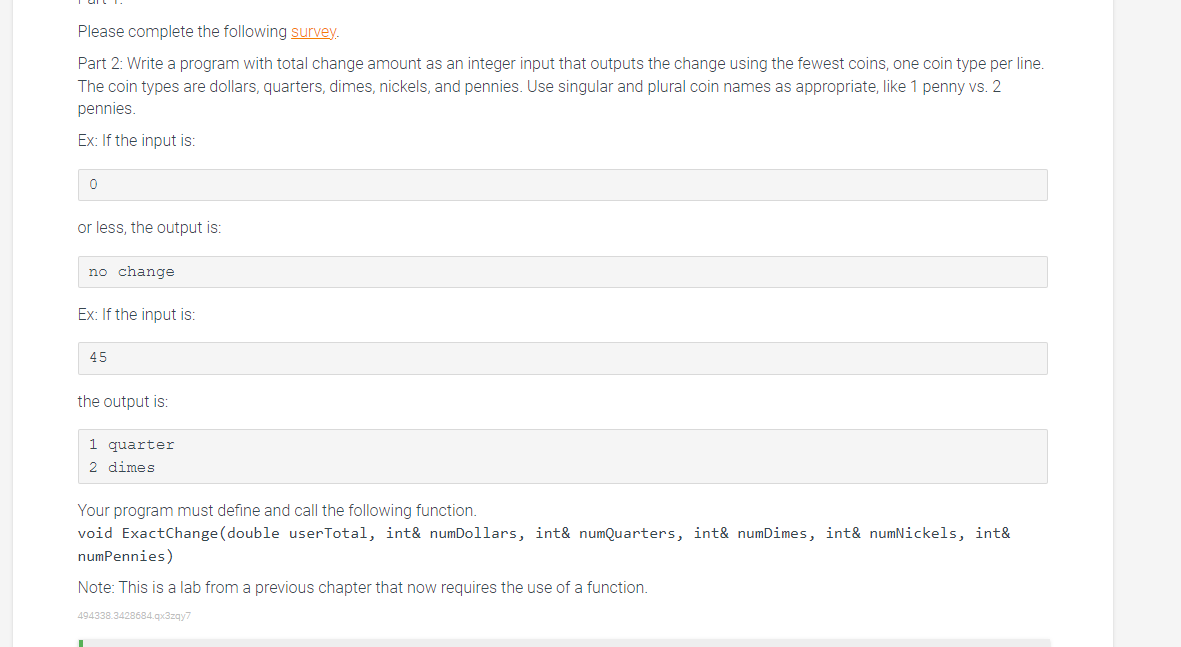 Solved Please complete the following survey. Part 2: Write a | Chegg.com Solved Please complete the following survey. Part 2: Write a | Chegg.com