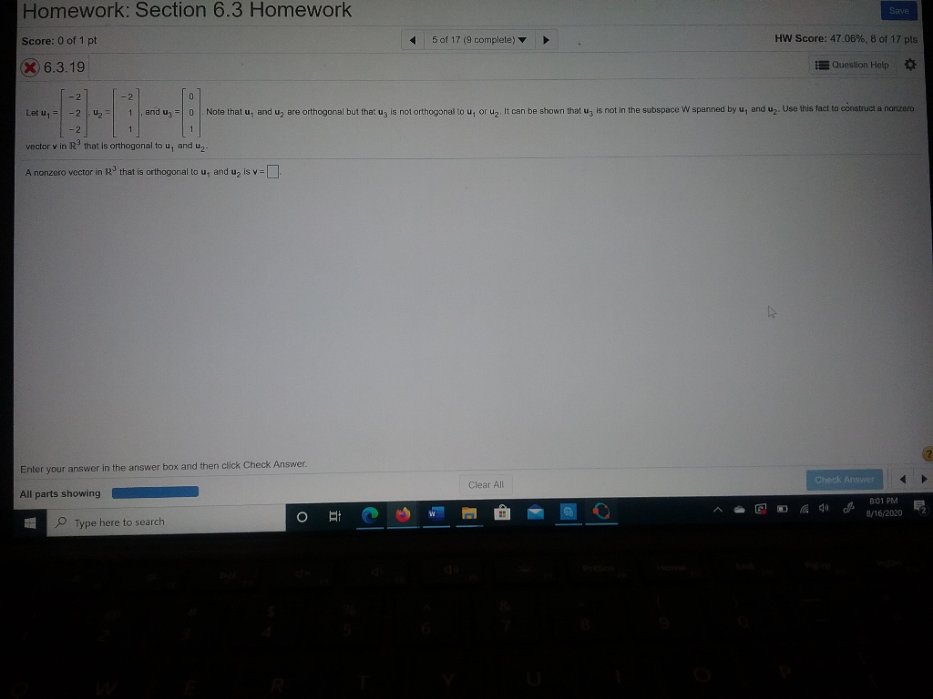 Solved Homework Section 6 3 Homework Save Score 0 Of 1 Pt