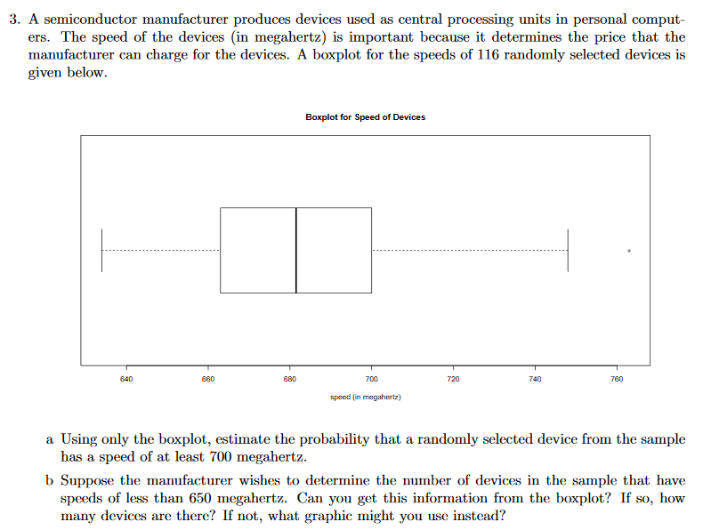 Solved 3. A semiconductor manufacturer produces devices used | Chegg.com