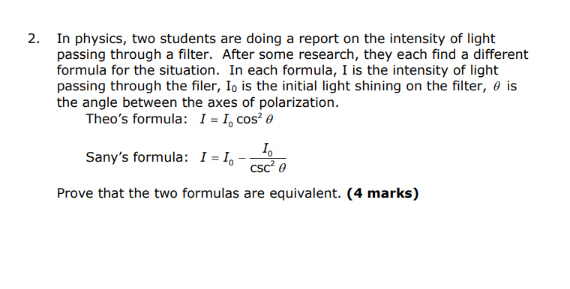 Solved In physics, two students are doing a report on the | Chegg.com