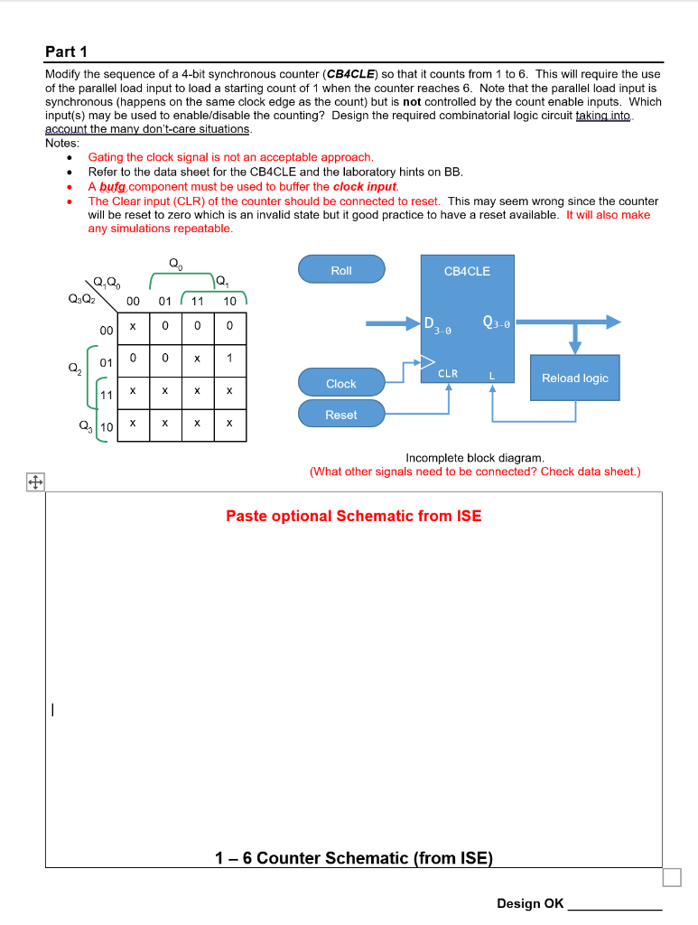 Solved Part 1 Modify the sequence of a 4-bit synchronous | Chegg.com