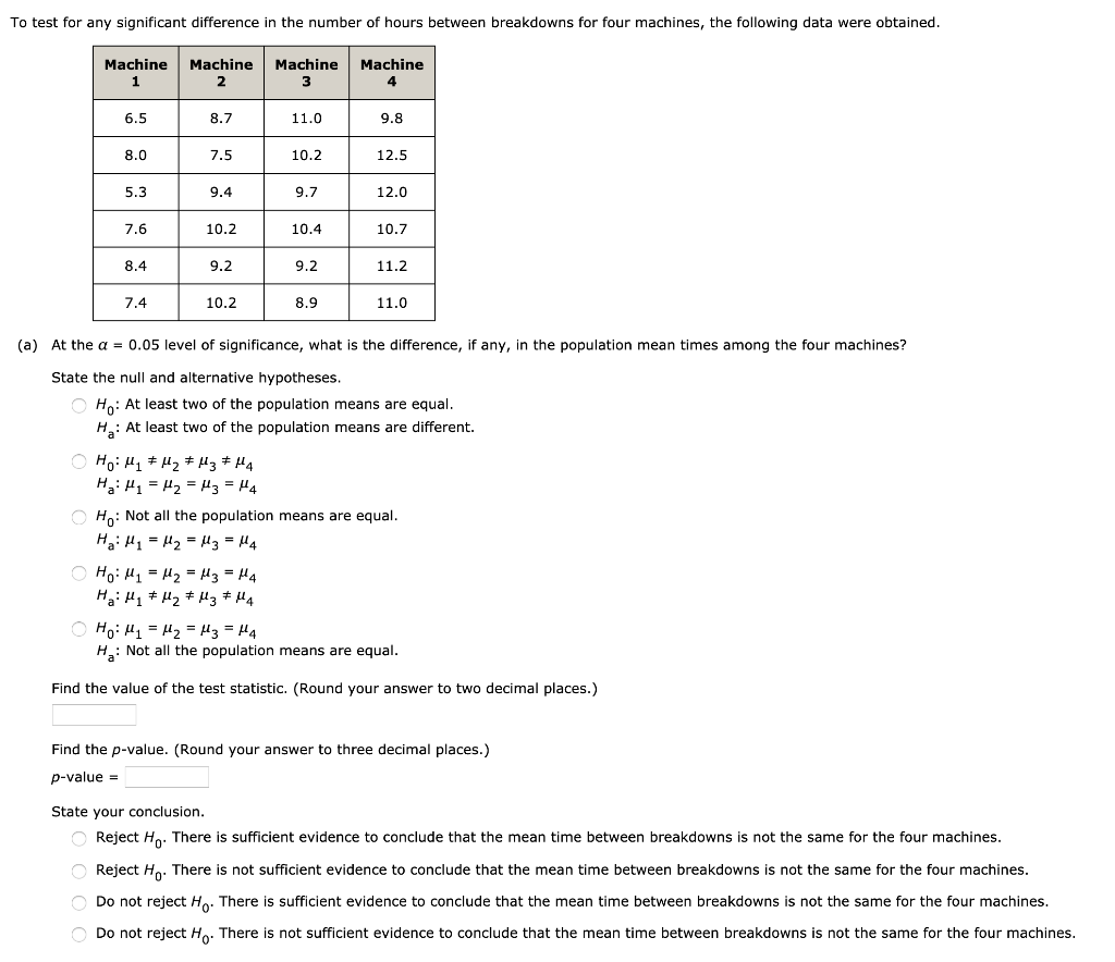 Solved To test for any significant difference in the number | Chegg.com