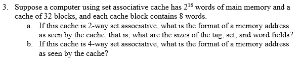 Solved Suppose a computer using set associative cache has | Chegg.com