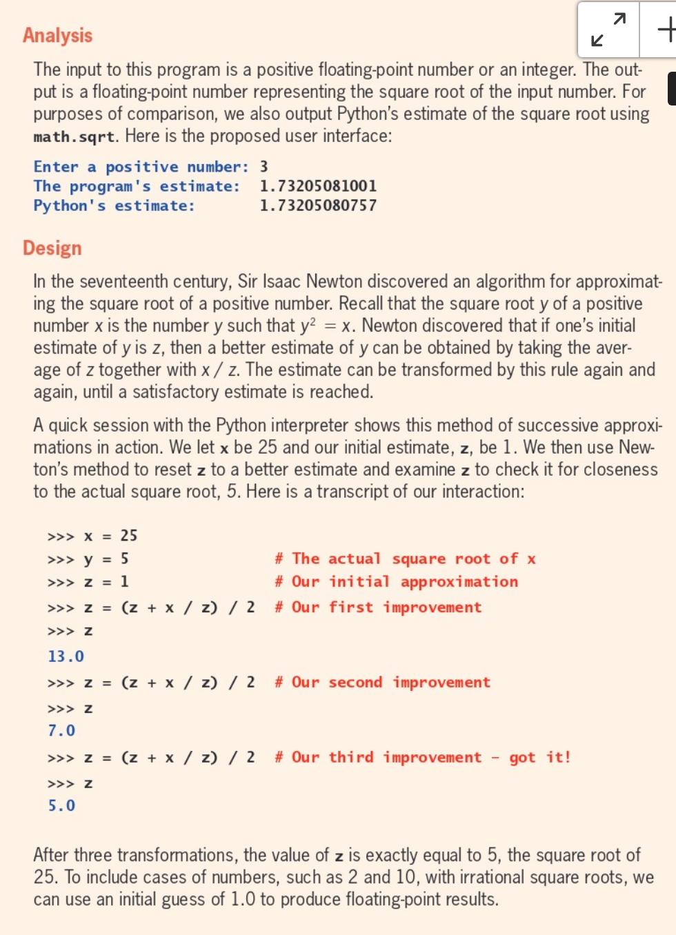 Solved CASE STUDY: Approximating Square Roots Users of | Chegg.com