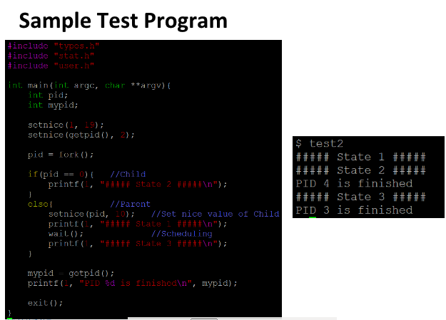Solved its Operating System project with XV6,,, always go | Chegg.com