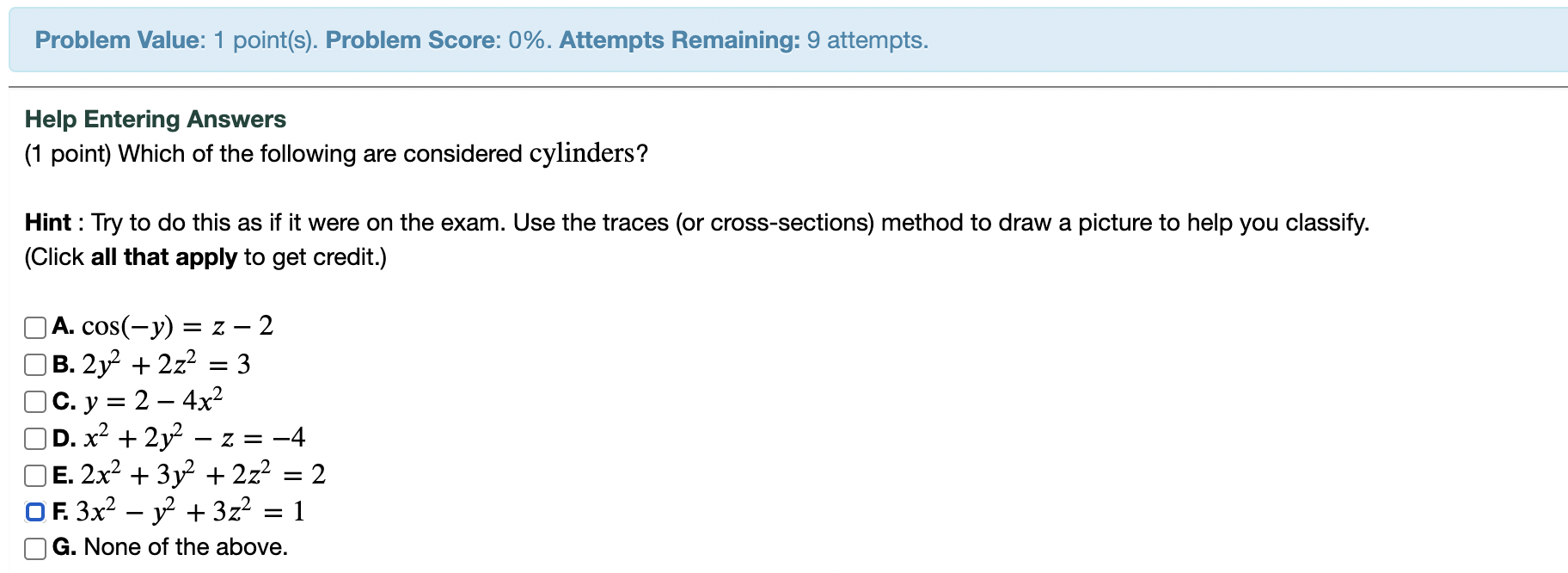Solved Problem Value: 1 point(s). Problem Score: 0\%. | Chegg.com