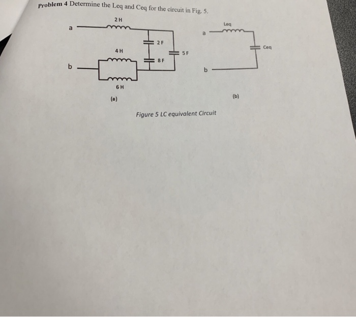 Solved Problem 4 Determine the Leg and Ceq for the circuit | Chegg.com
