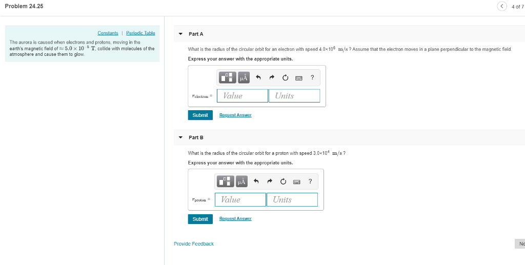 Solved Determining the Velocity of a Charged Particle Part | Chegg.com