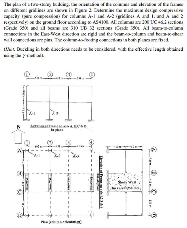 The plan of a two-storey building, the orientation of | Chegg.com