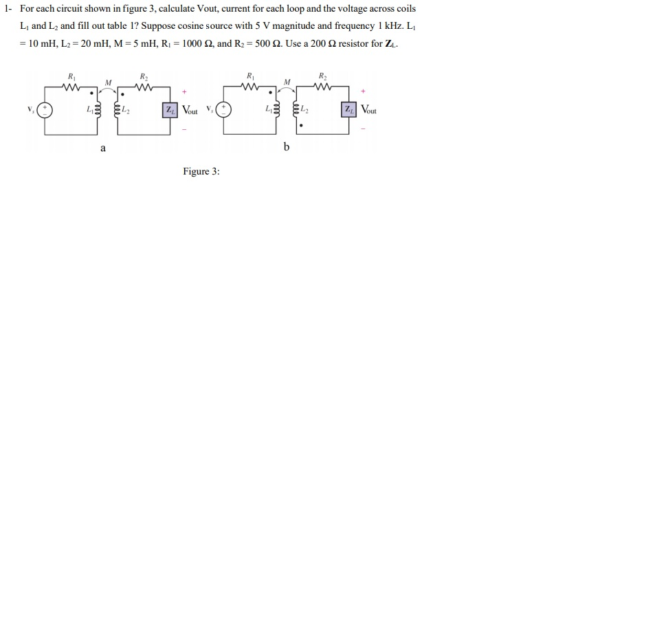 Solved 1- For each circuit shown in figure 3, calculate | Chegg.com