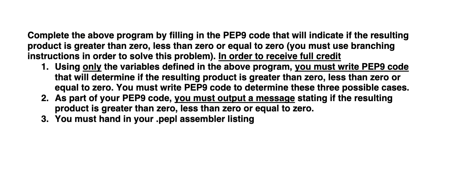 Recall the PEP9 code given in your lecture notes that | Chegg.com