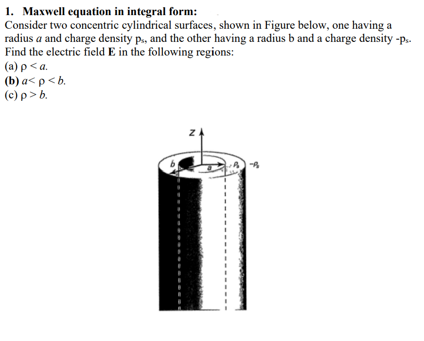 Solved 1. Maxwell equation in integral form: Consider two | Chegg.com