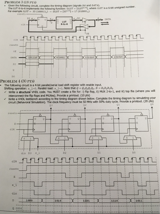 Solved PROBLEM 3 (18 PTS) . Given the following circuit, | Chegg.com