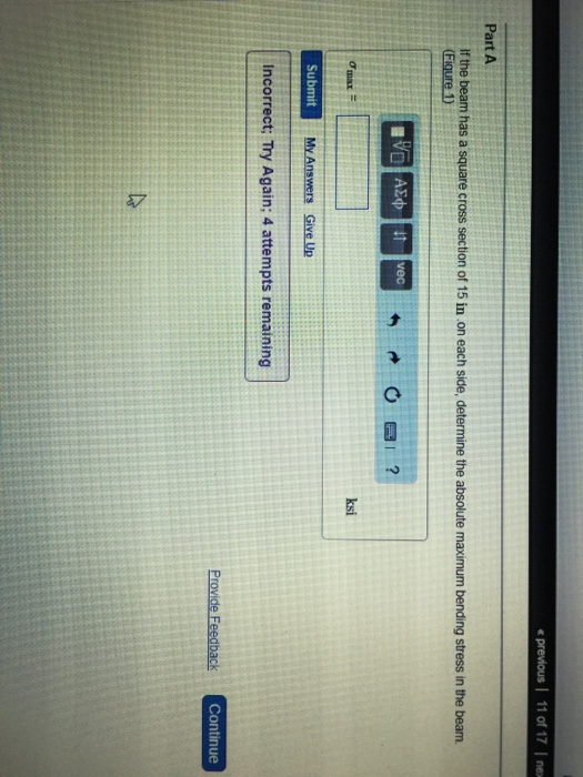Solved Part A Incorrect Try Again 4 Attempts Remaining