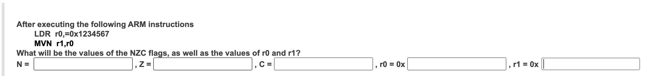 Solved After executing the following ARM instructions LDR | Chegg.com