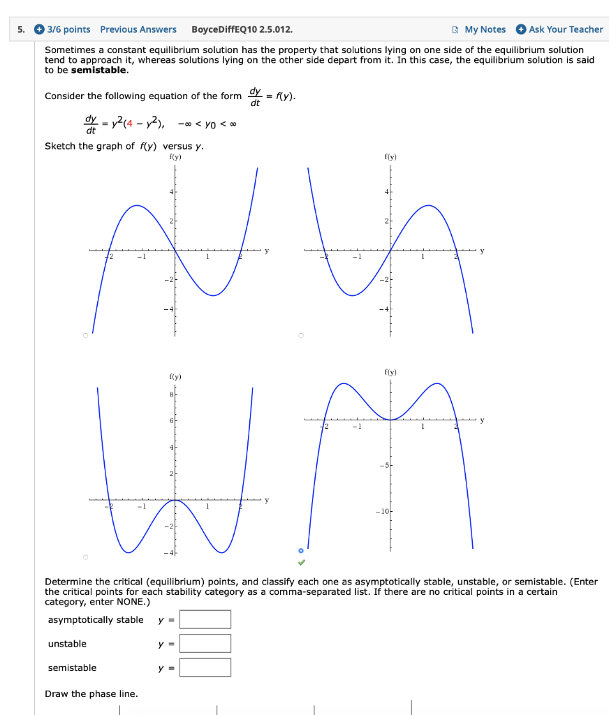 Solved BoyceDiffEQ10 2.5.01 2. Ask Your Teacher 5. 3/6 | Chegg.com