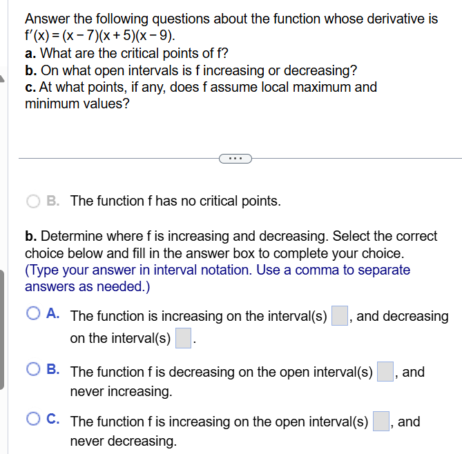 Solved Answer the following questions about the function | Chegg.com